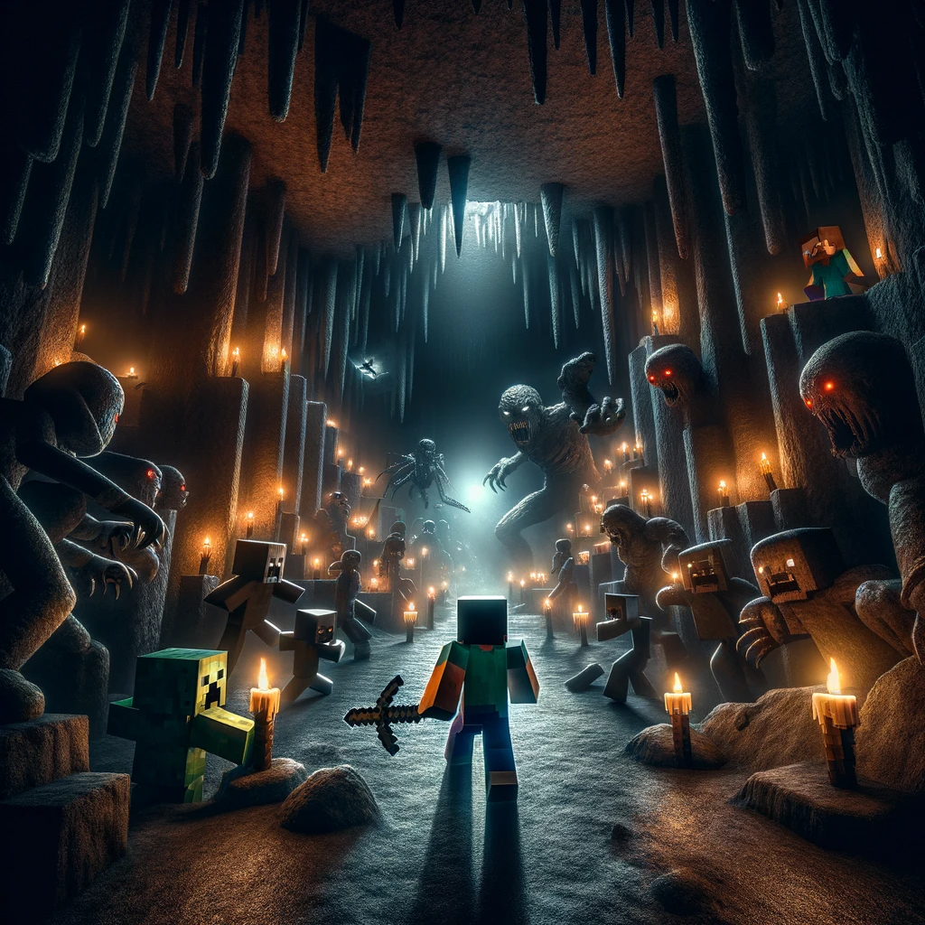 KI Wallpaper und Poster zum Thema Minecraft und Gaming